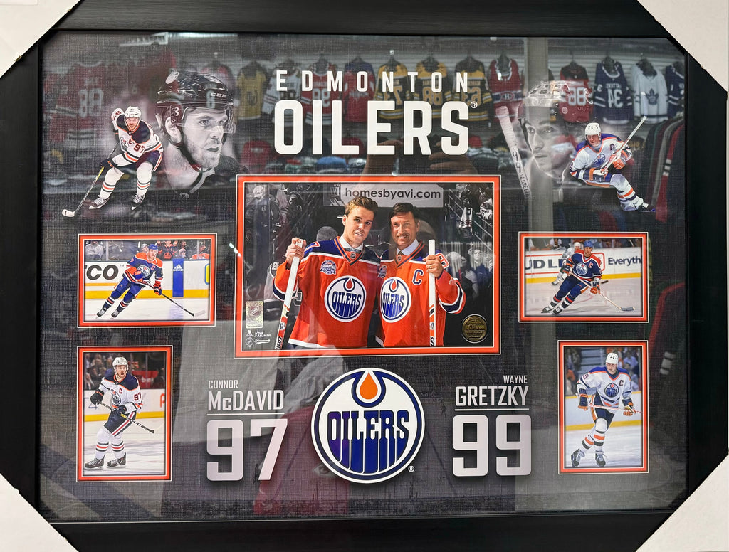 Connor McDavid & Wayne Gretzky Framed Edmonton Oilers Collage – Pro Am ...